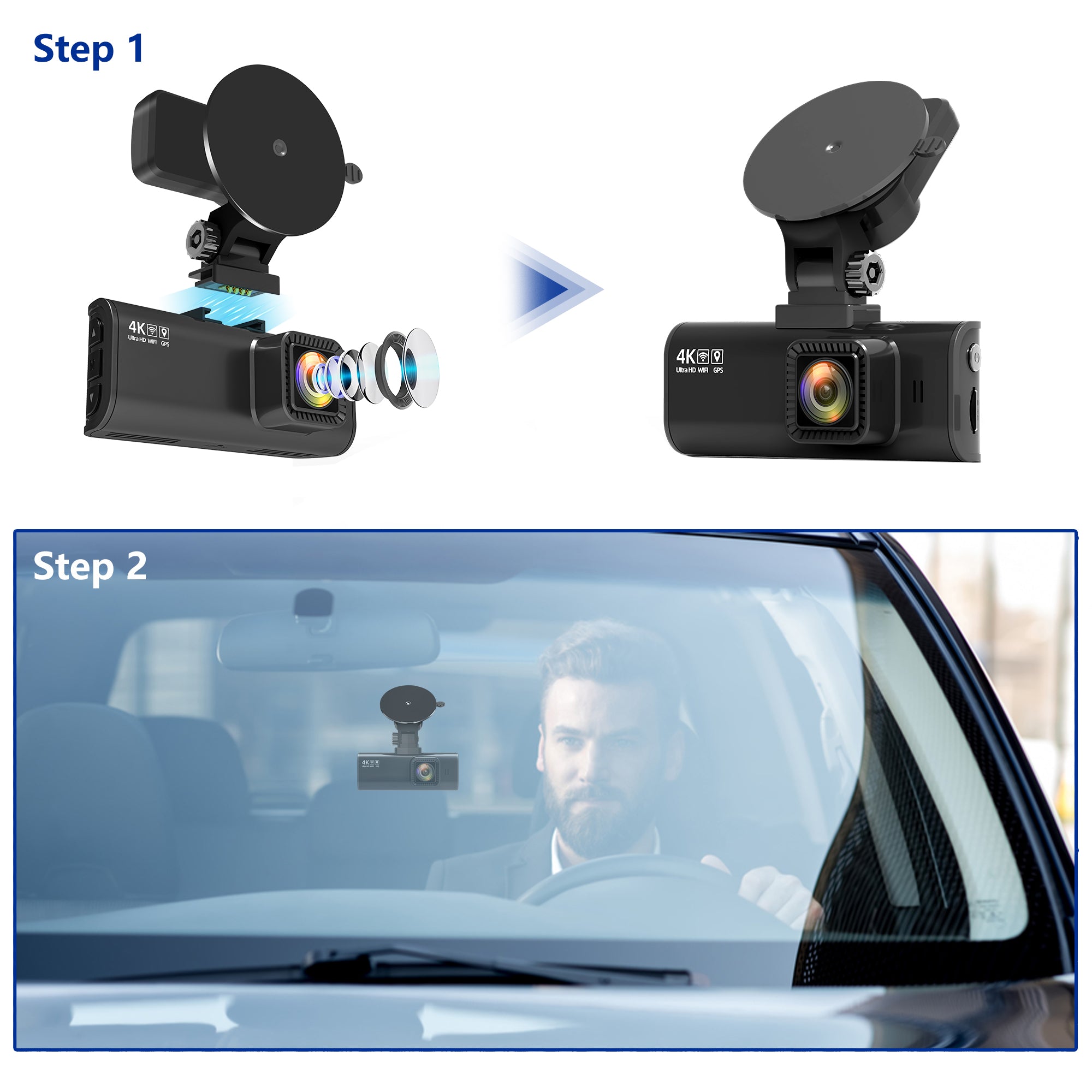 Redtiger F7N/F17 Dash Cam Suction Mount with GPS Module – Redtiger AU